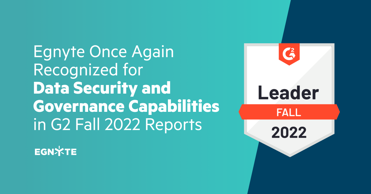 Egnyte Once Again Recognized for Data Security and Governance ...