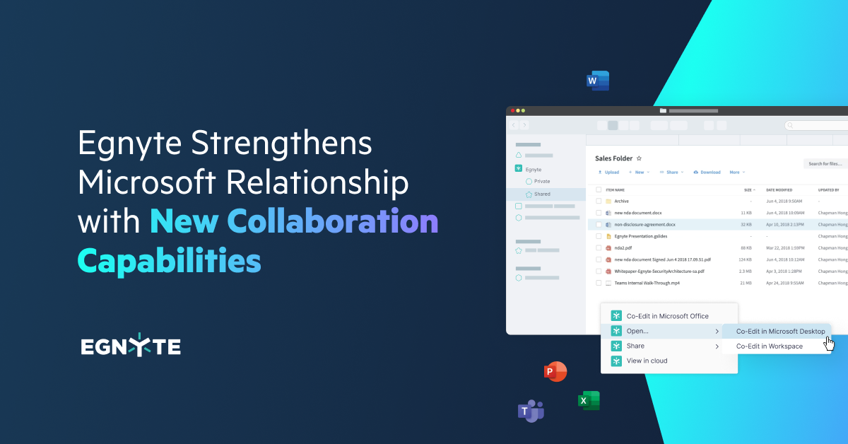 Egnyte Strengthens Microsoft Relationship with New Collaboration ...