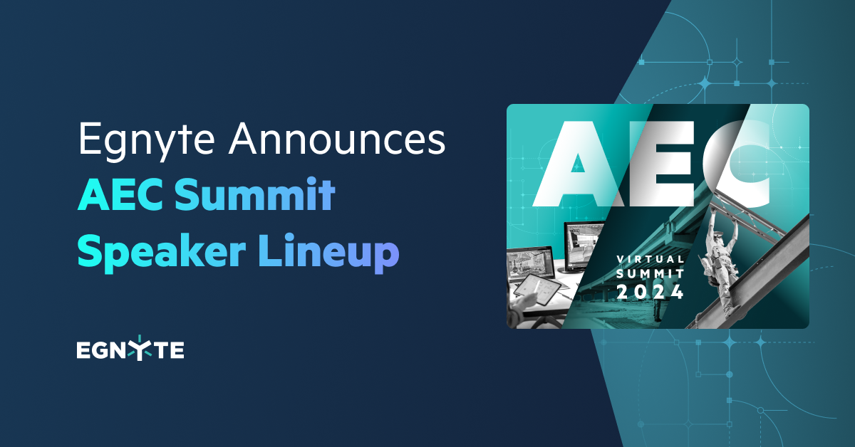 Egnyte to Preview New Smart Spec Document Solution at Annual AEC Summit