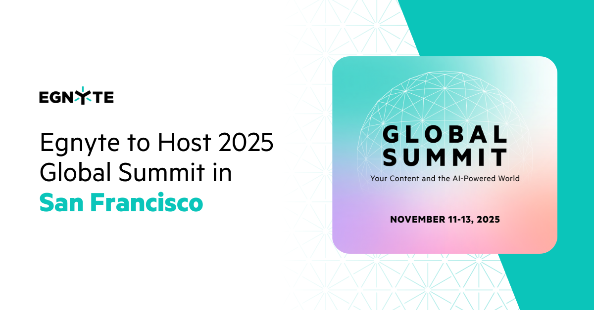 Egnyte's Global Summit to Focus on Unlocking Data's Potential in the ...